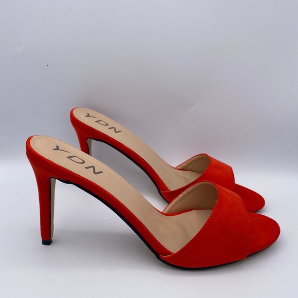 YDN | Shoes | Ydn Women Red Suede Open Toe High Heel Sandals | Poshmark
